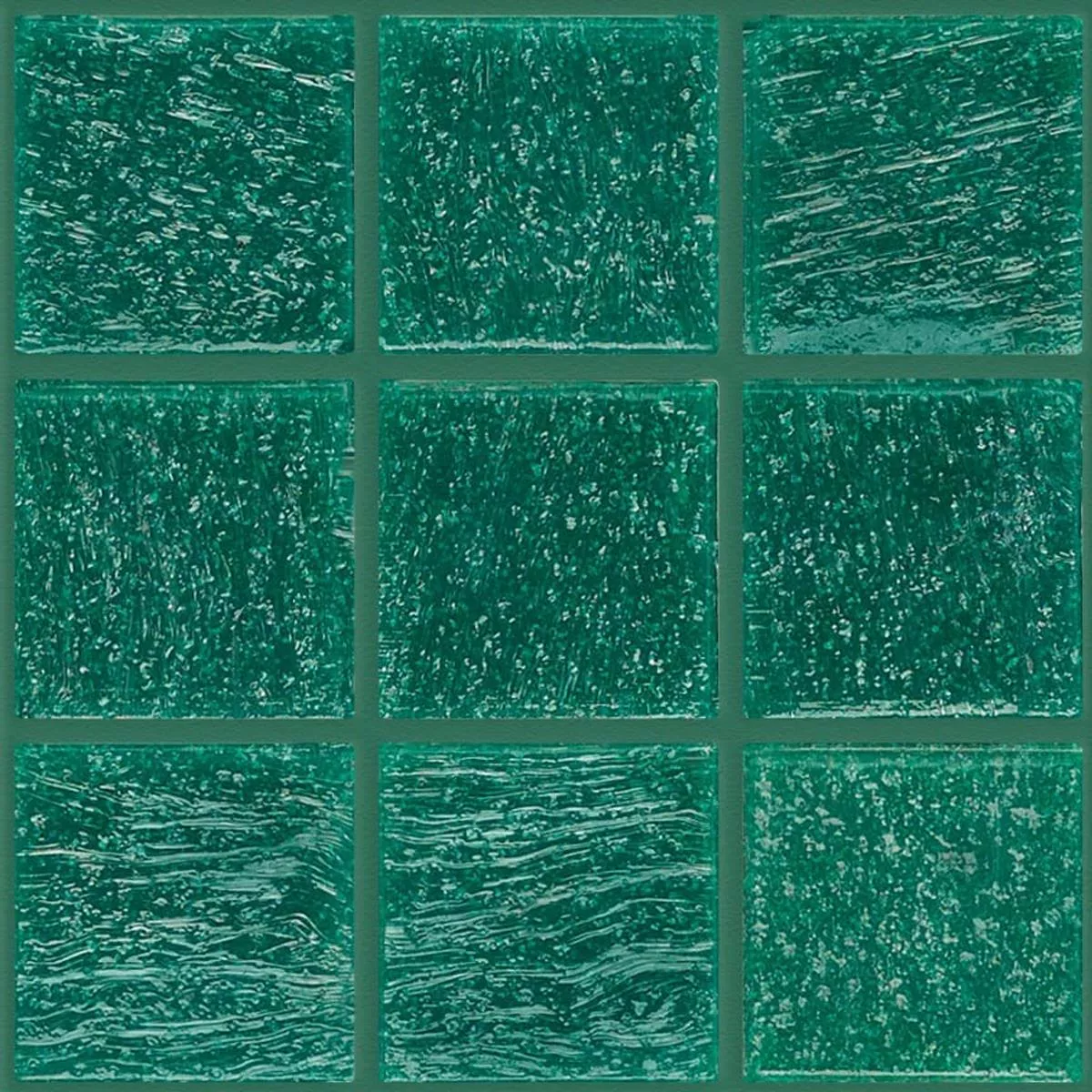 Mosaico de Cristal Azulejo Trend-Vi Vitreo 113 Verde Oscuro 10x10mm