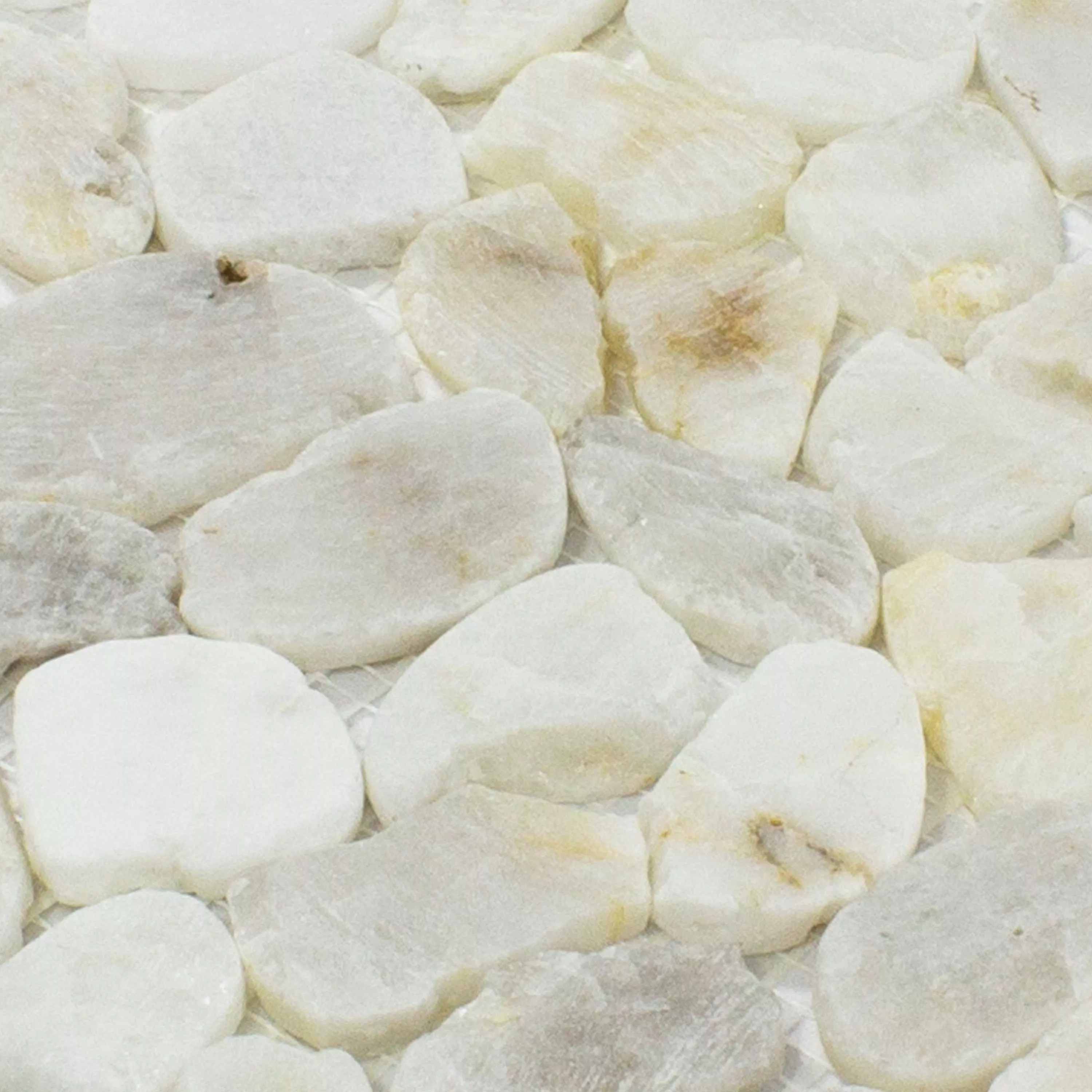 Guijarro de Río Mosaico Piedra Natural Riva Blanco