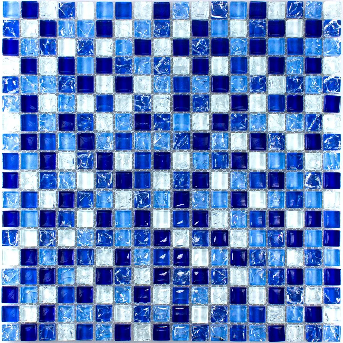 Mosaico de Cristal Azulejos Cameron Azul Beige Marrón