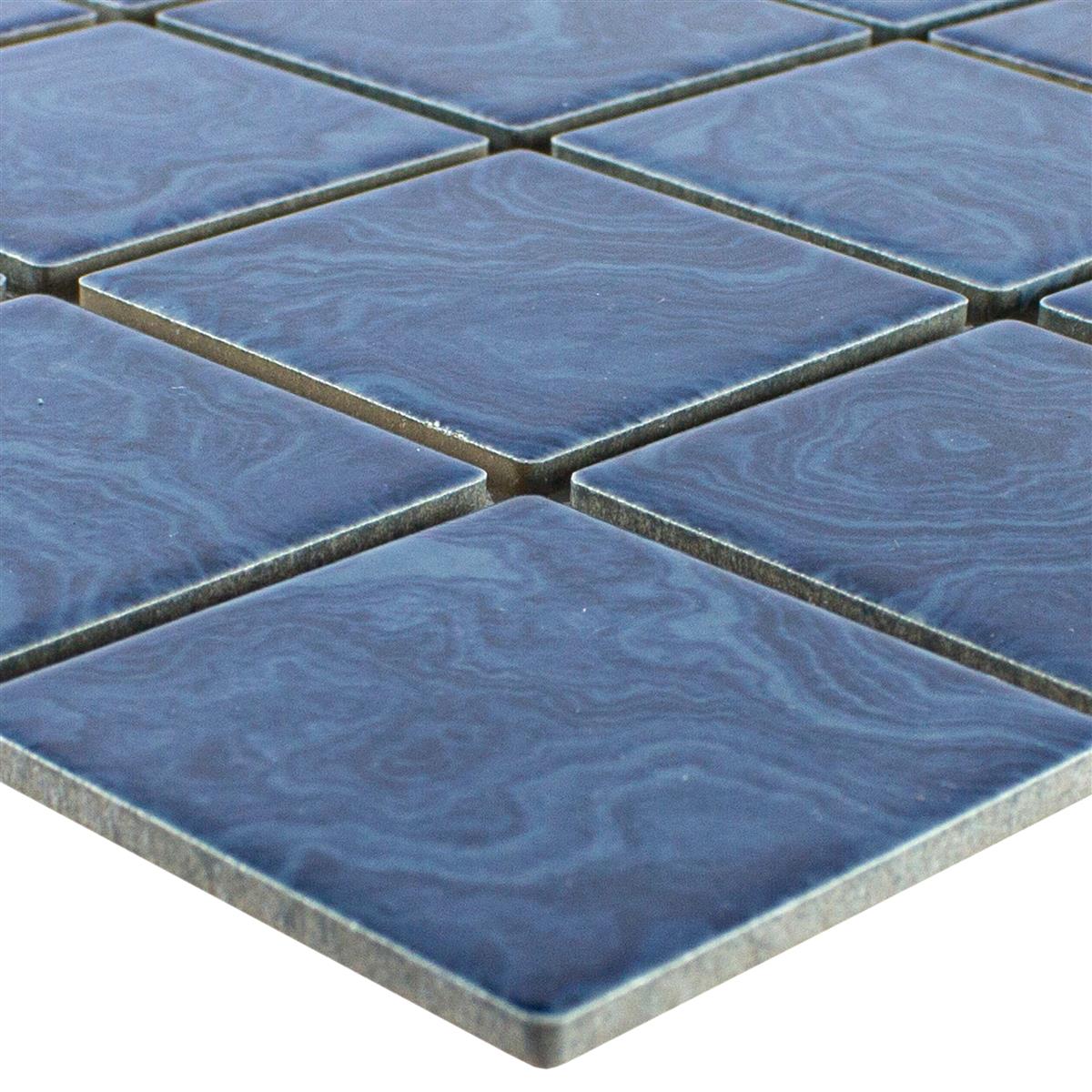 Muestra Cerámica Azulejos De Mosaico David Azul Uni